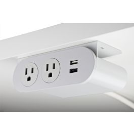 Undermount Power Dock 1 Power Dual USB - Under Desk & Edge-Mount Power ...