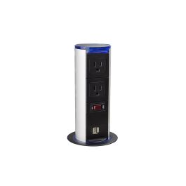 Dual-Sided Illuminated Pop-Up Power Dock w/ USB - PCS64/USB - Pop Up ...