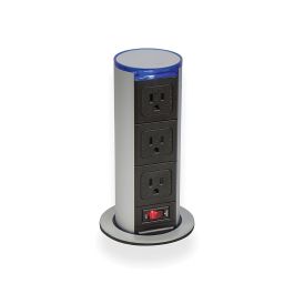 Illuminated Pop-Up Power Dock - Pop Up Power Outlets - Mockett